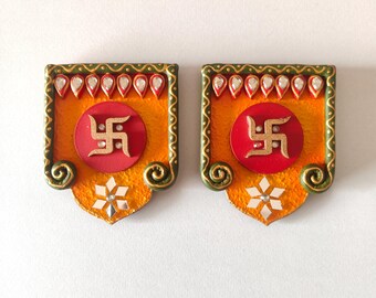 Asopalav Shubh Laabh Temple Decoration Wall Sticker | Set of 2 ...