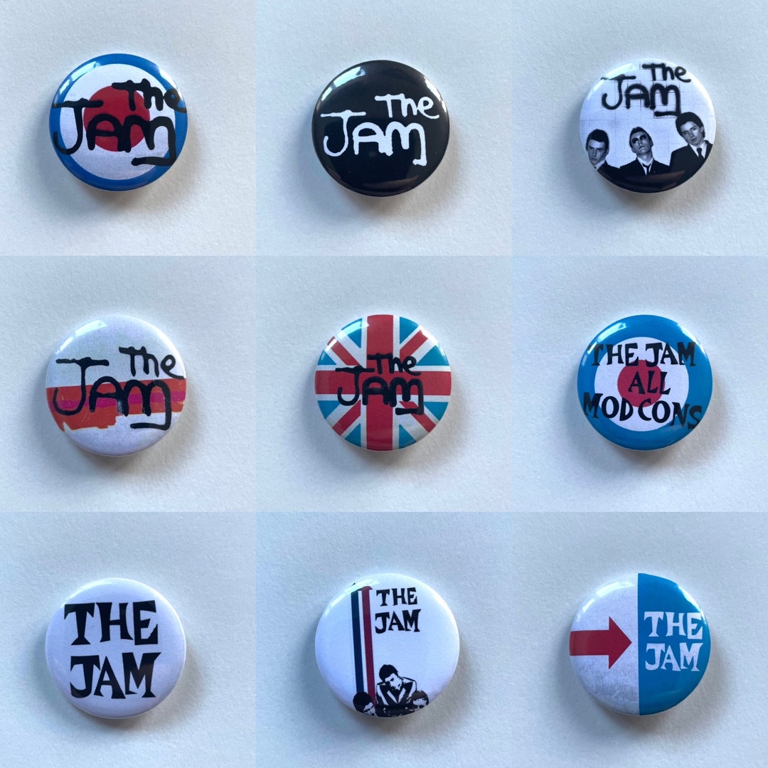 The Jam Inspired 32mm Pin Button Badge Rock Mod Badges Retro Vintage ...
