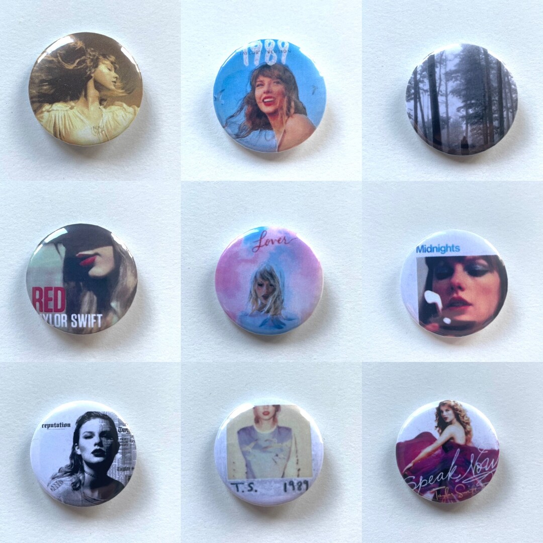 Taylor Swift Inspired Pin Button Badges 32mm Size Pop Badges Album ...