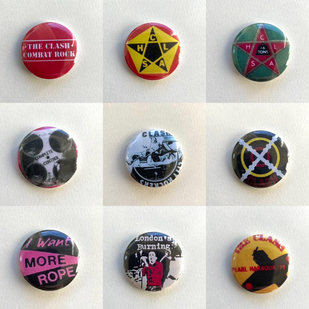 Punk Rock Band 32mm Pin Button Badge Rock Punk Badges Retro Vintage ...