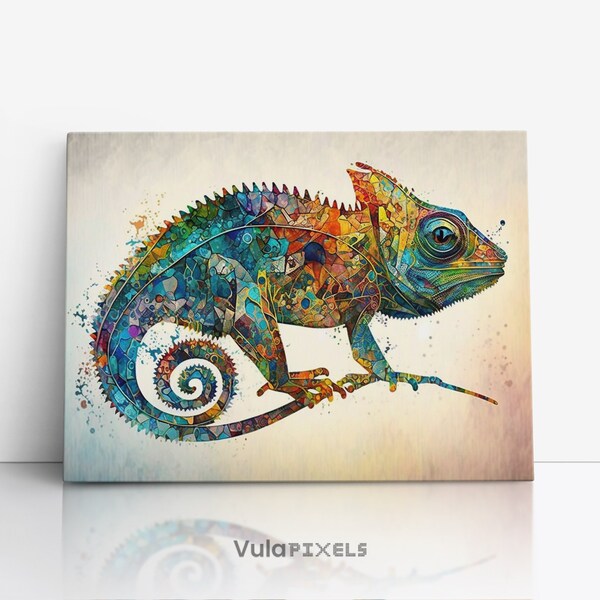 Chameleon Art - Etsy
