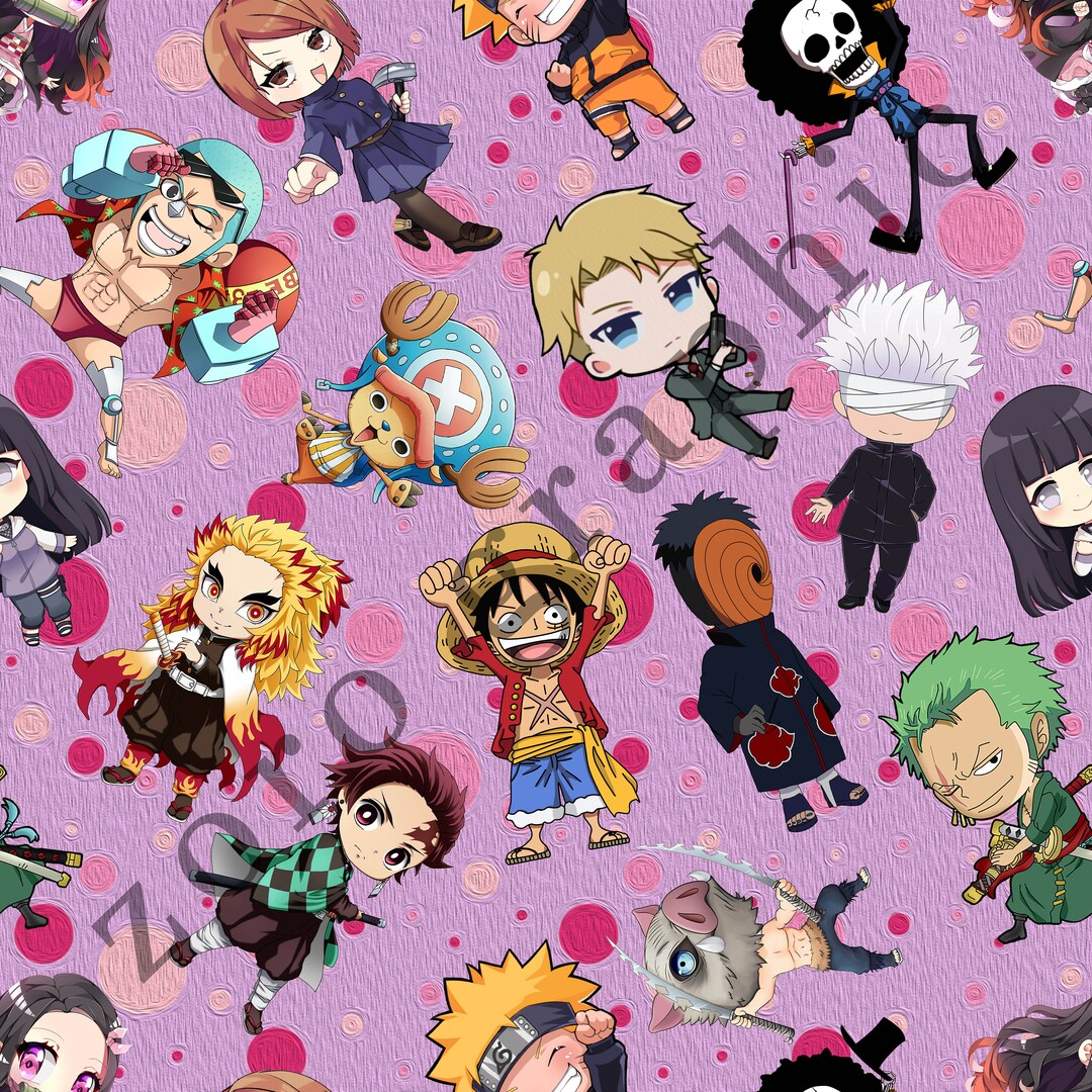 Anime Seamless Patterns, High Definition File, High Resolution File ...