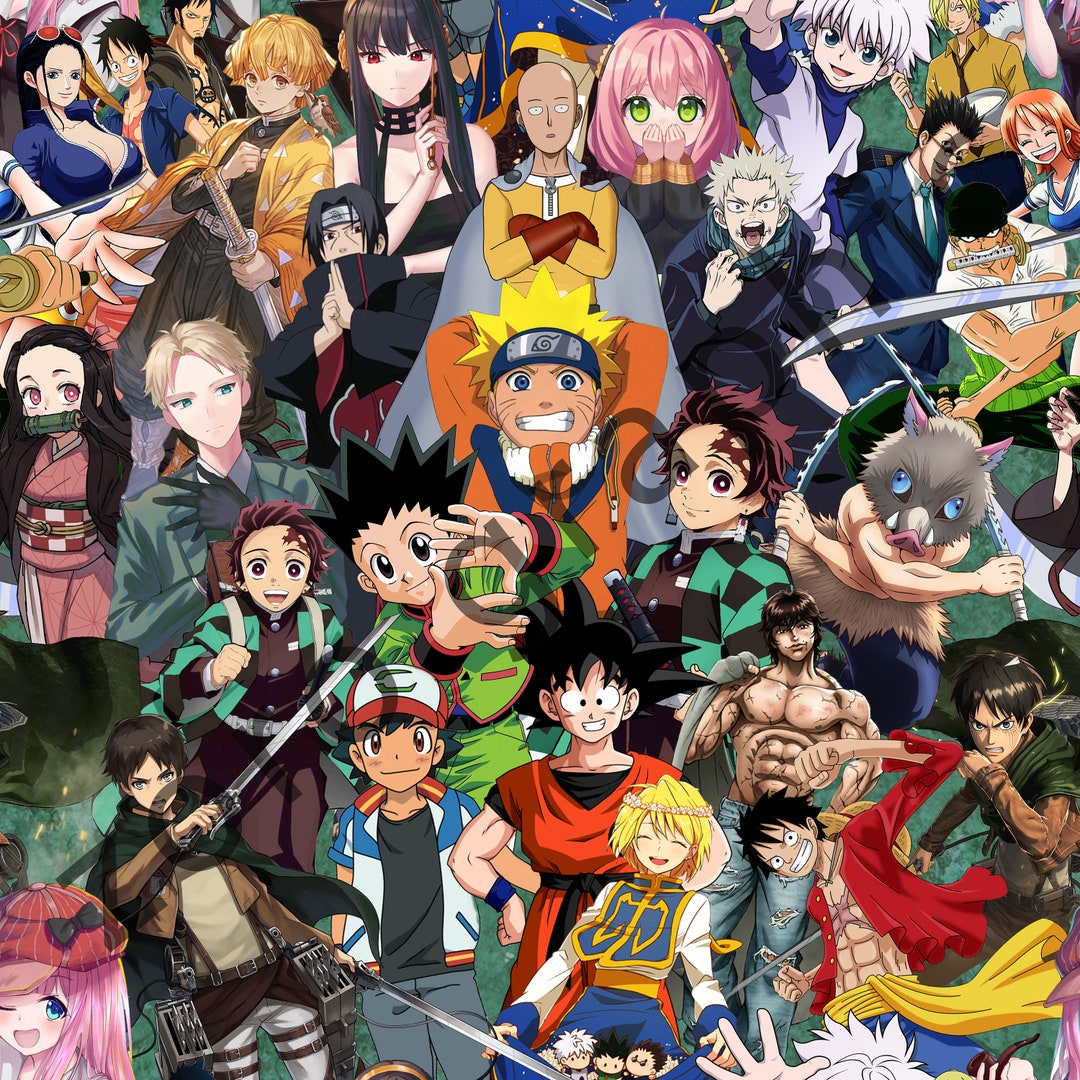 Anime Seamless Patterns, High Definition File, High Resolution File ...