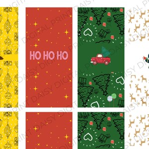 Printable Digital Candy Wrap, Christmas Theme Wraps, Mini Hersey Candy ...
