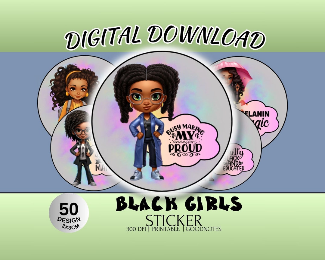Black Girl Magic Stickers|african American Goodnotes Digital Stickers ...