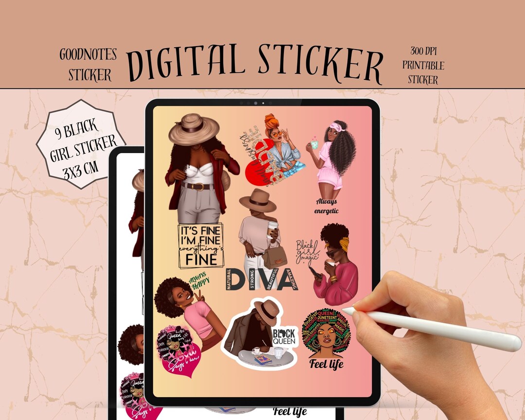 Black Girl Stickers,african American Icons,black Girl Planning Stickers ...