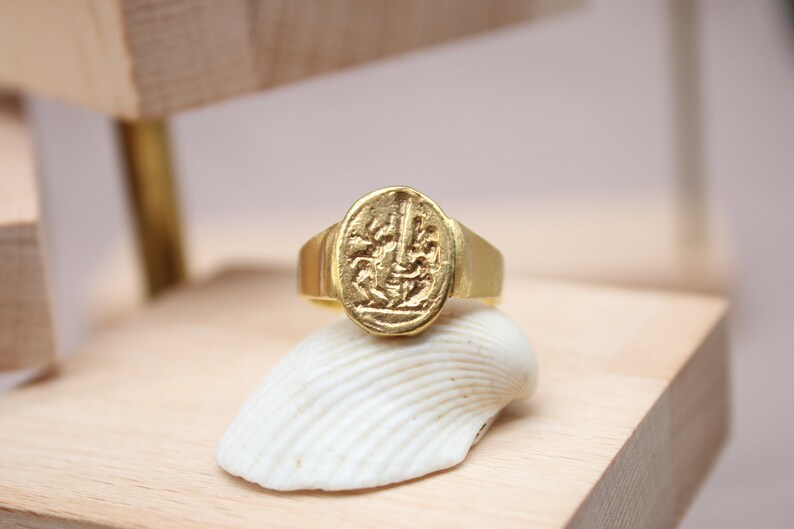 Medieval Devil Dancing Symbol Silver Signet Ring Vintage Ring - Etsy ...