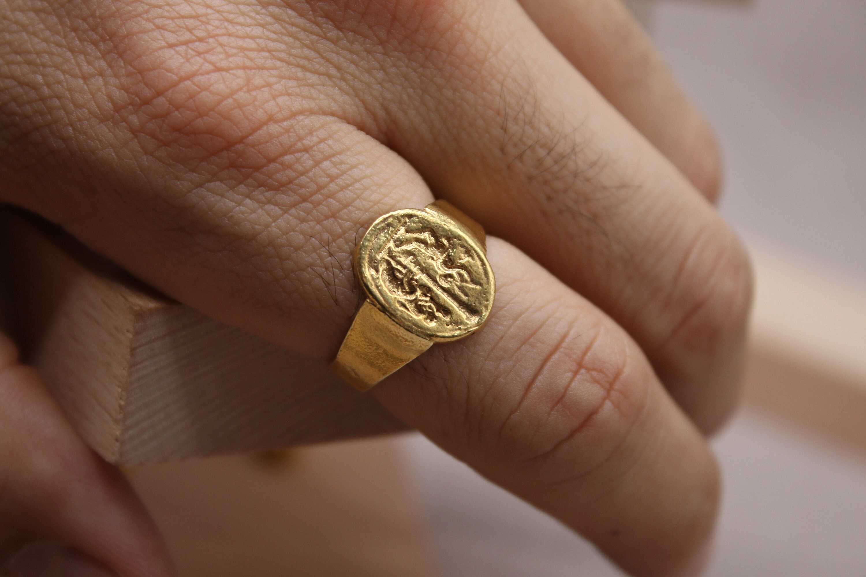 Medieval Devil Dancing Symbol Silver Signet Ring Vintage Ring - Etsy ...