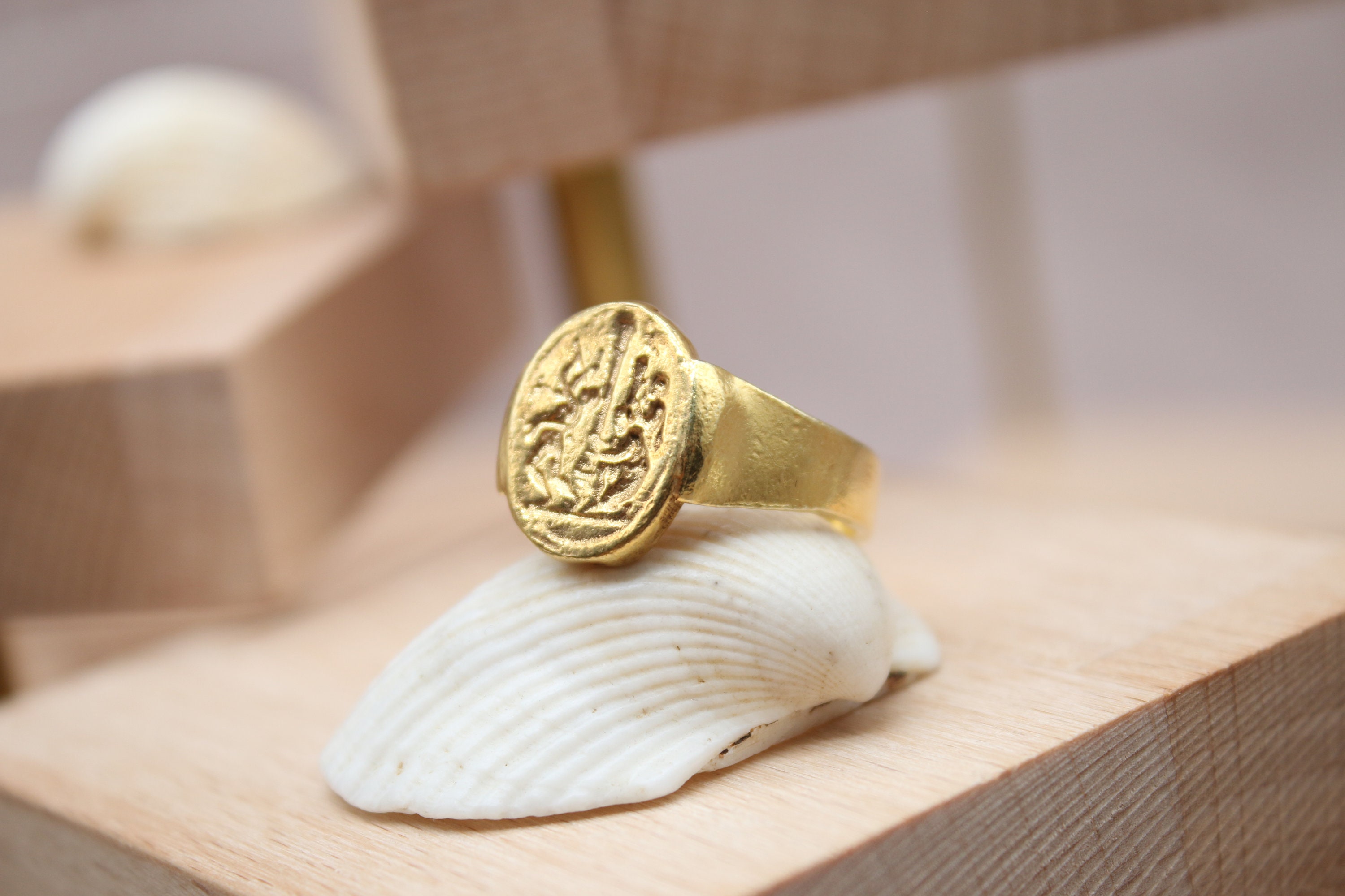 Medieval Devil Dancing Symbol Silver Signet Ring Vintage Ring - Etsy ...