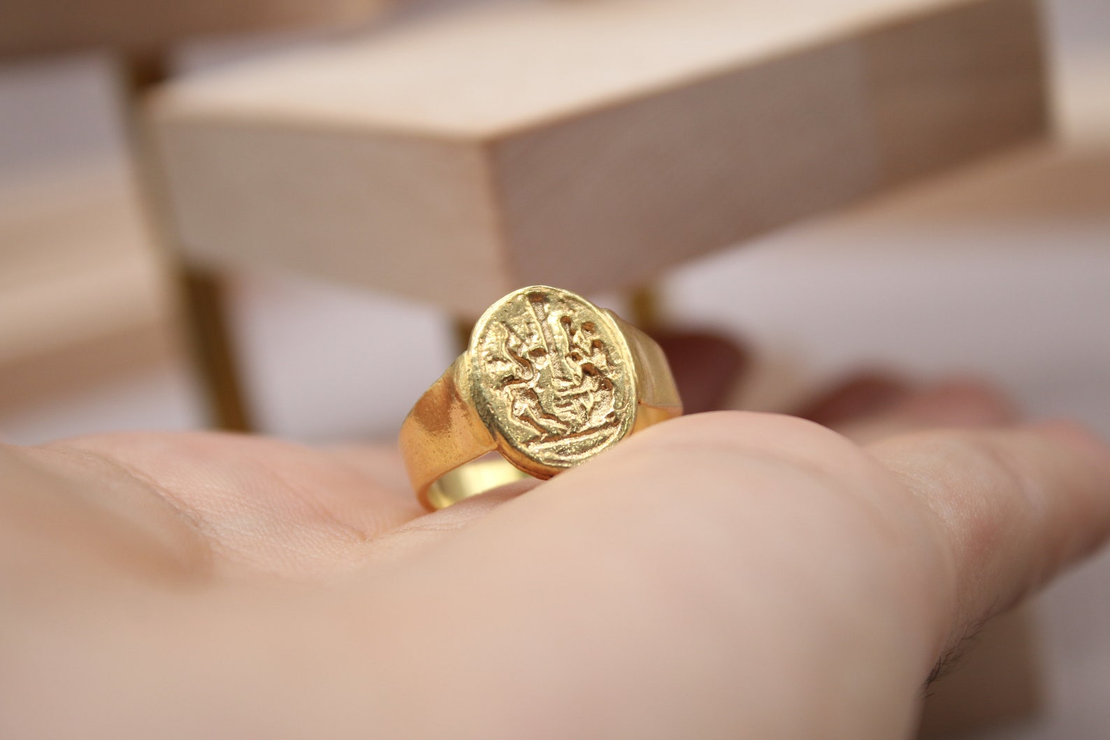 Medieval Devil Dancing Symbol Silver Signet Ring Vintage Ring - Etsy ...