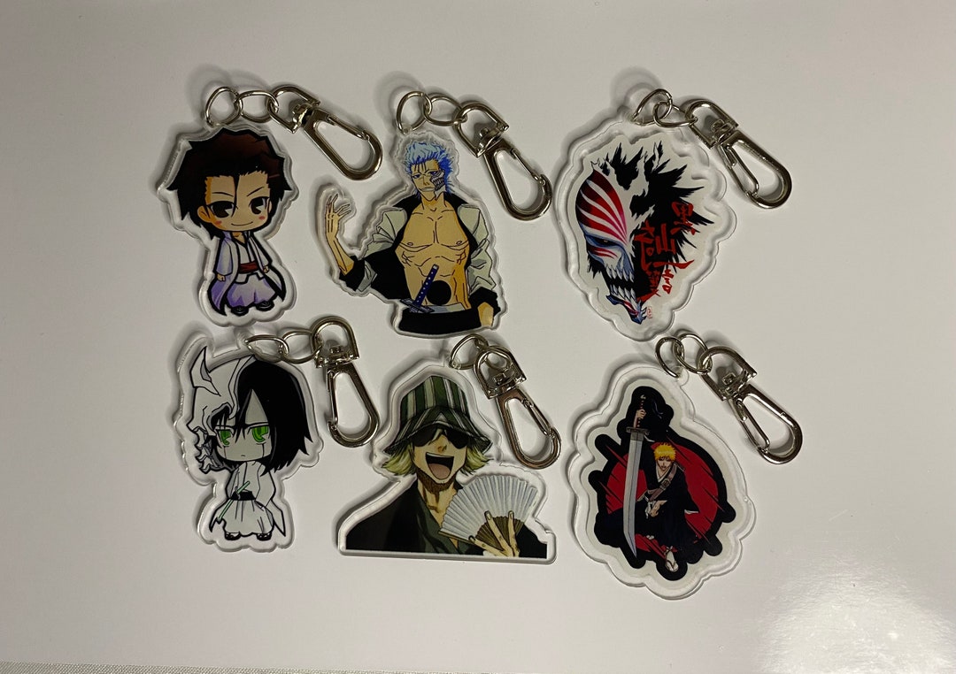 Bleach Anime Chibi Acrylic Keychains and Bag Decoration Charms Ichigo ...