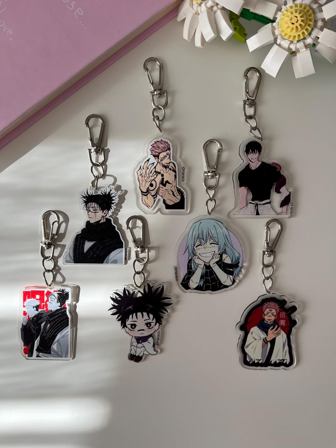 Jujutsu Kaisen Chibi Acrylic Keychain: Anime Bag Charm - Etsy