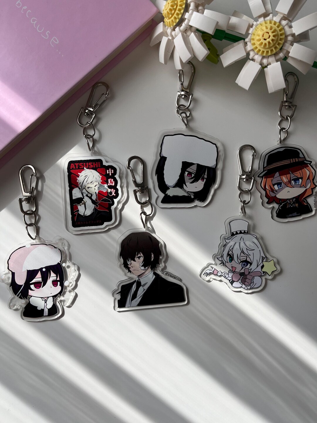Bungou Stray Dogs Anime Chibi Acrylic Keychains and Bag Decoration ...
