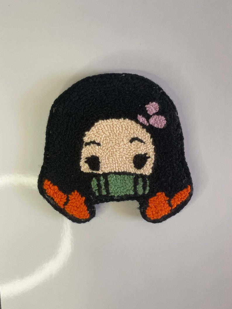 Punch Needle Coasters, Anime Mug Rug, Drink Coasters, Hand Tufted ...