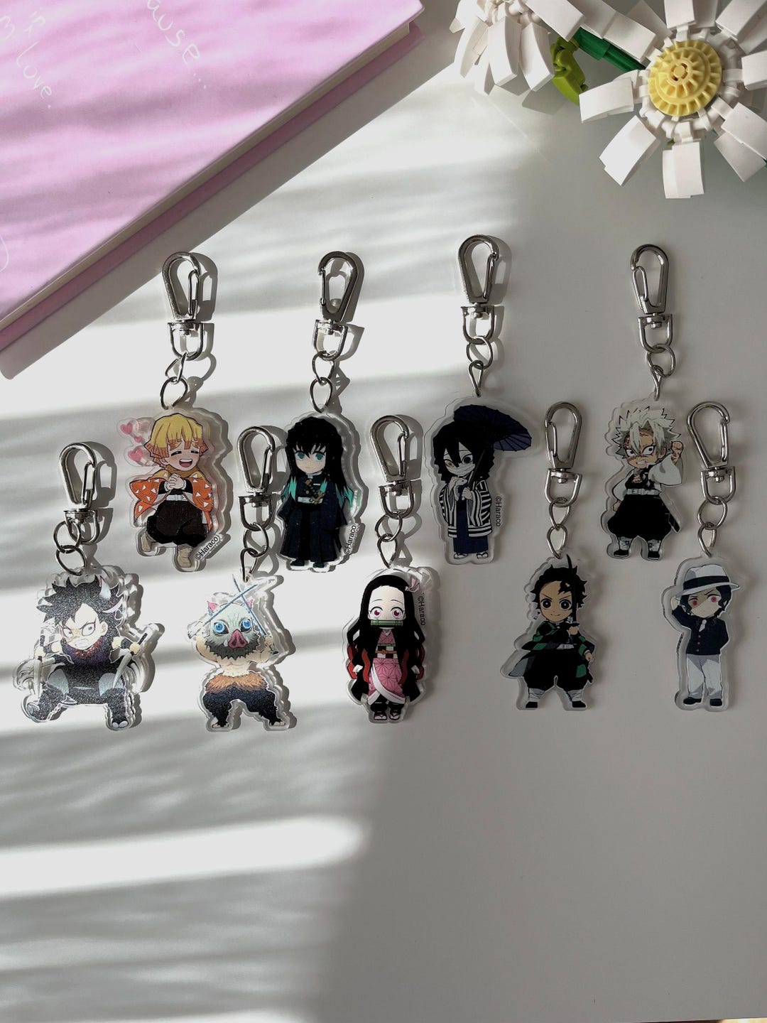 Demon Slayer Chibi Acrylic Keychains and Bag Decoration Charm | Zenitsu ...
