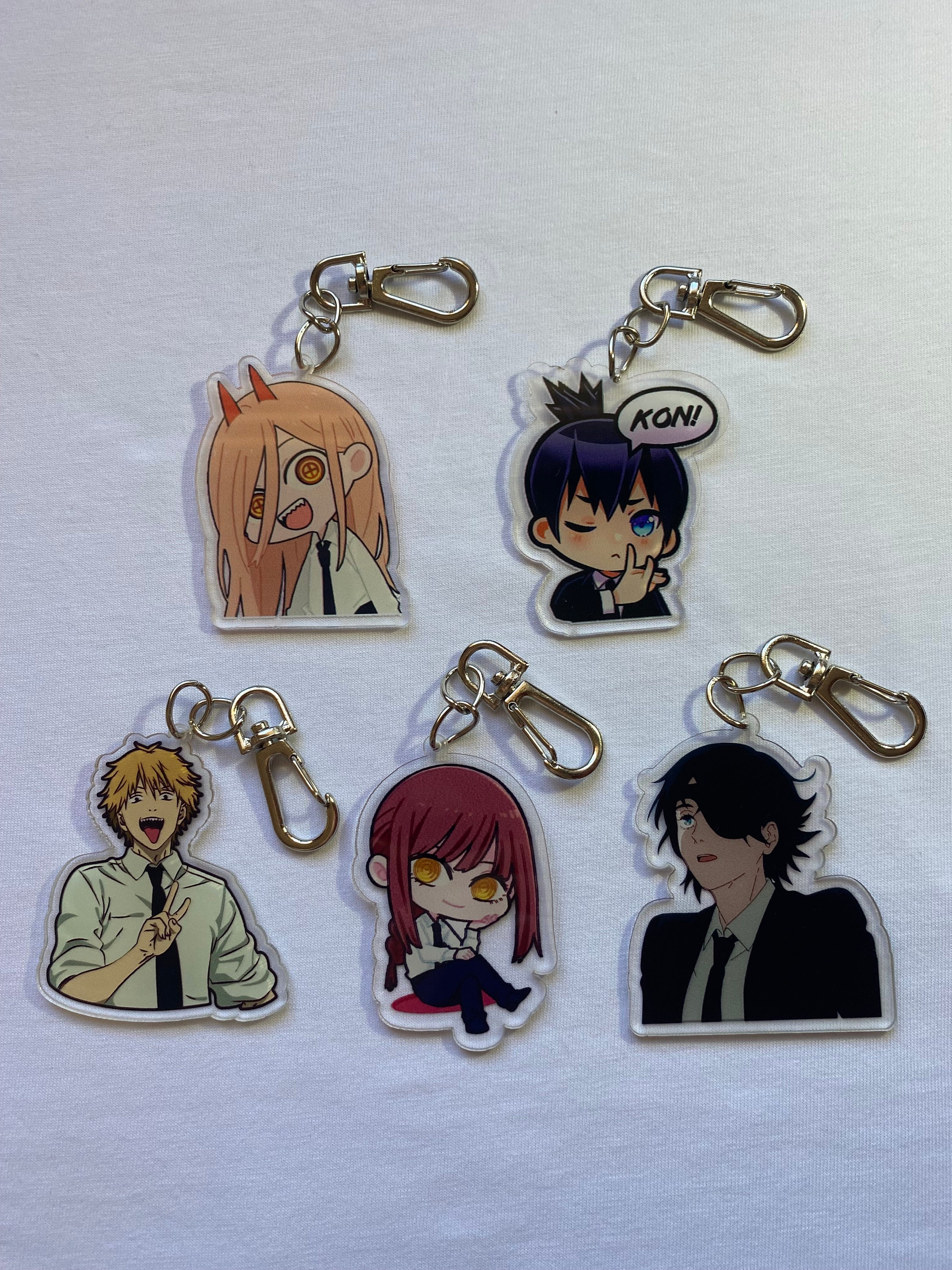 Chainsaw Man Anime Chibi Acrylic Keychains and Bag Decoration Charms ...