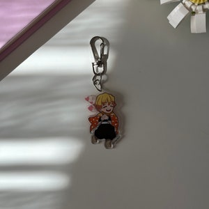 Demon Slayer Chibi Acrylic Keychains and Bag Decoration Charm | Zenitsu ...