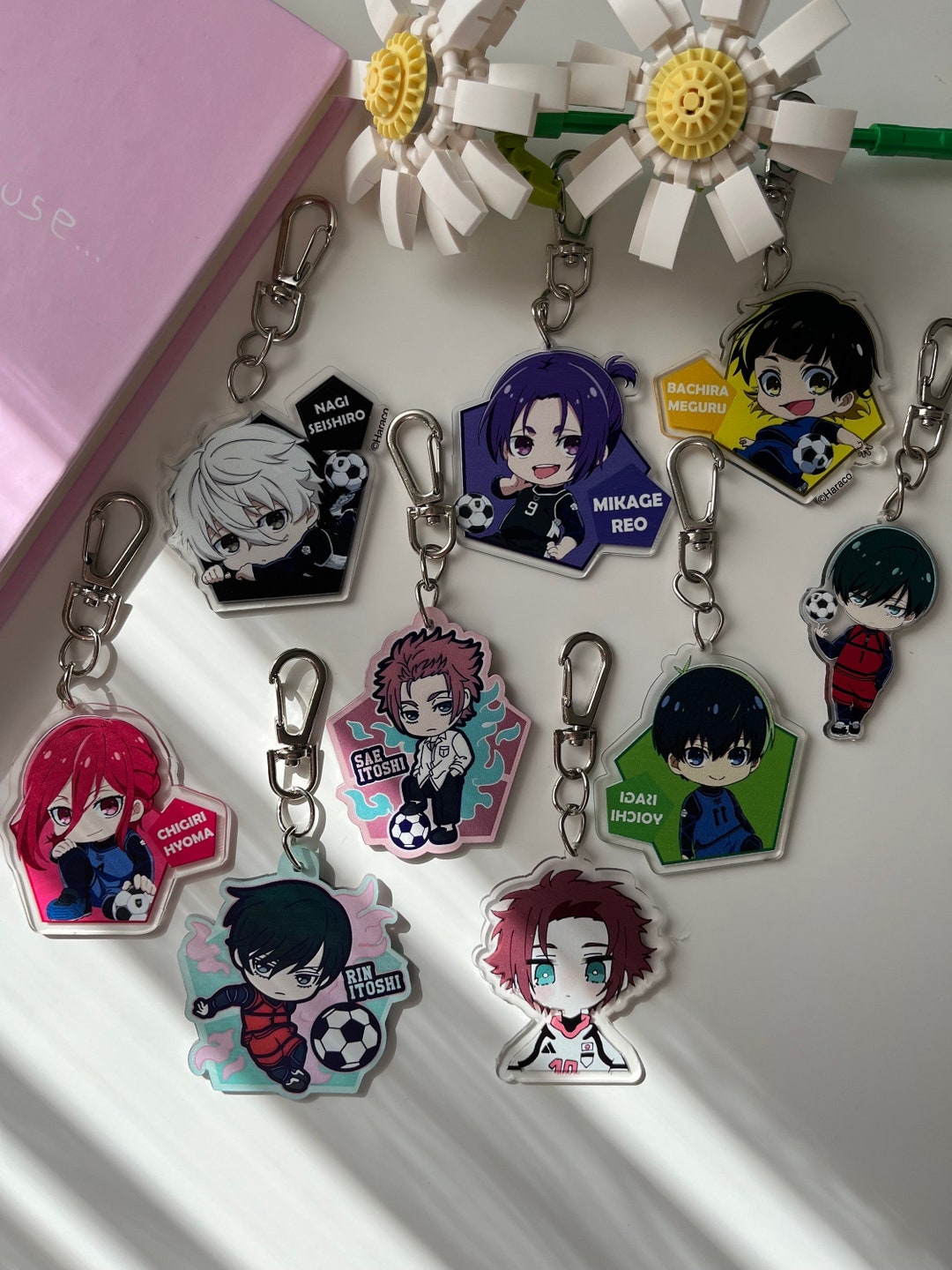 Blue Lock Anime Chibi Acrylic Keychain: Nagi, Isagi, Rin - Etsy