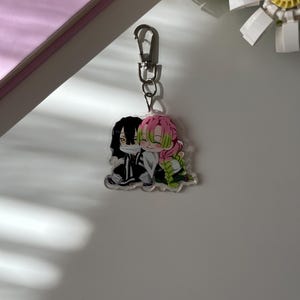 Demon Slayer Chibi Acrylic Anime Keychains and Bag Decoration Charm ...