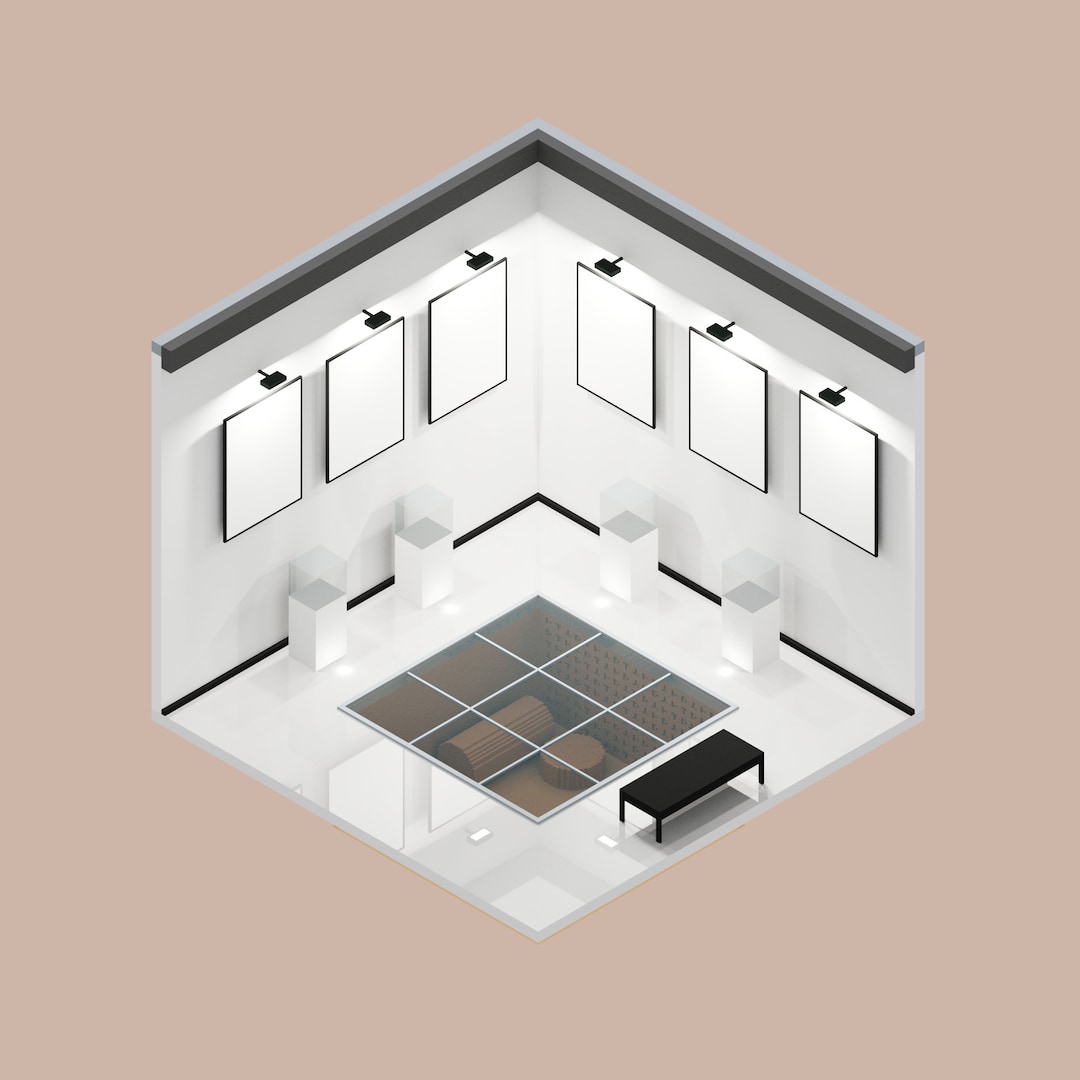 Art Gallery - Voxel Model for 3D Print and Gaming, STL File, OBJ File ...