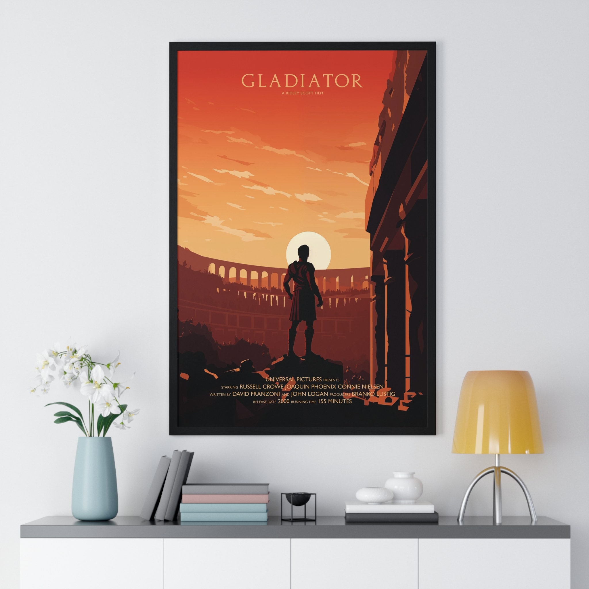 Gladiator Movie Poster Digital Minimalist, Cult Movies Printable Wall ...