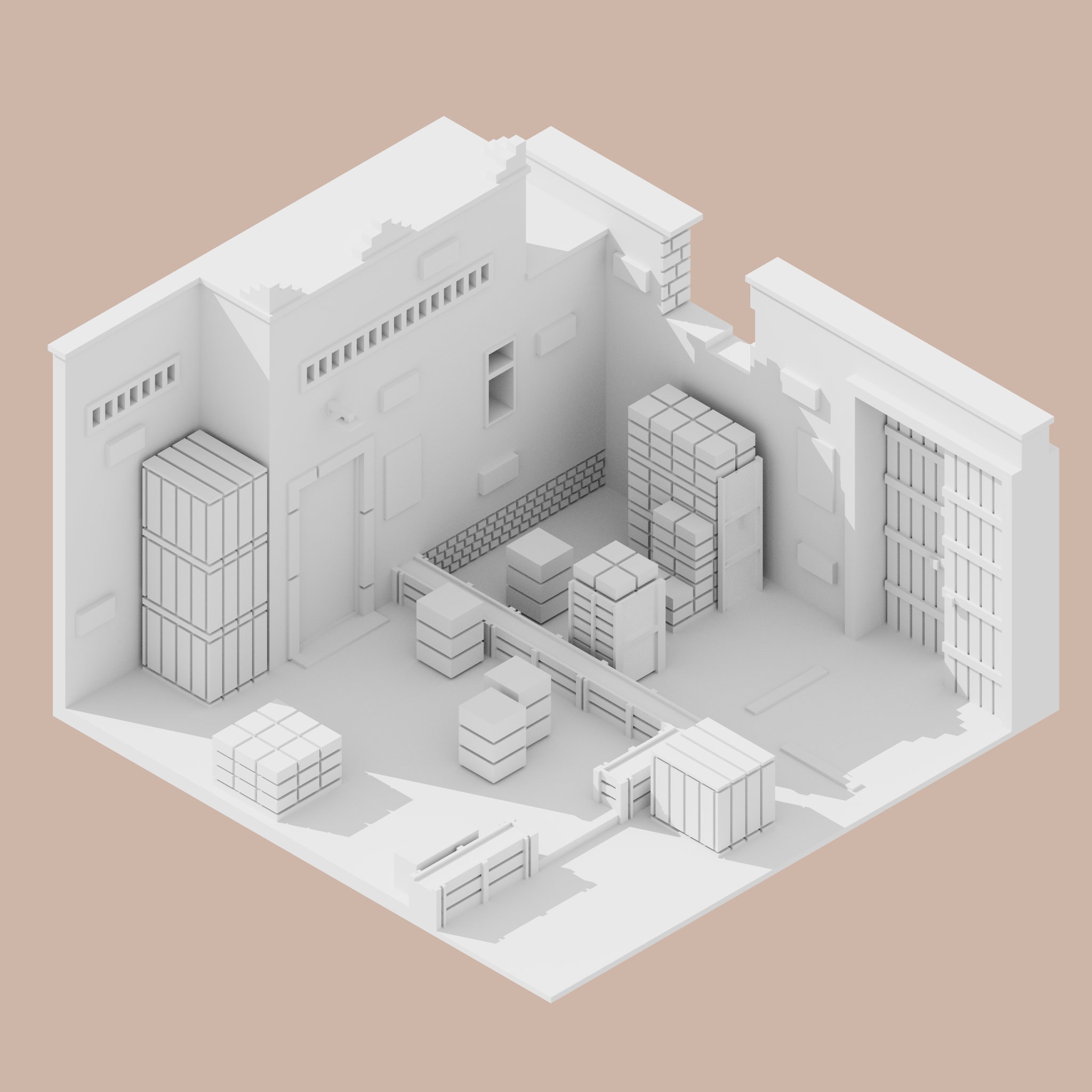 3D Dust 2 Map Voxel Model, Counter Strike Global Offensive - Voxel ...
