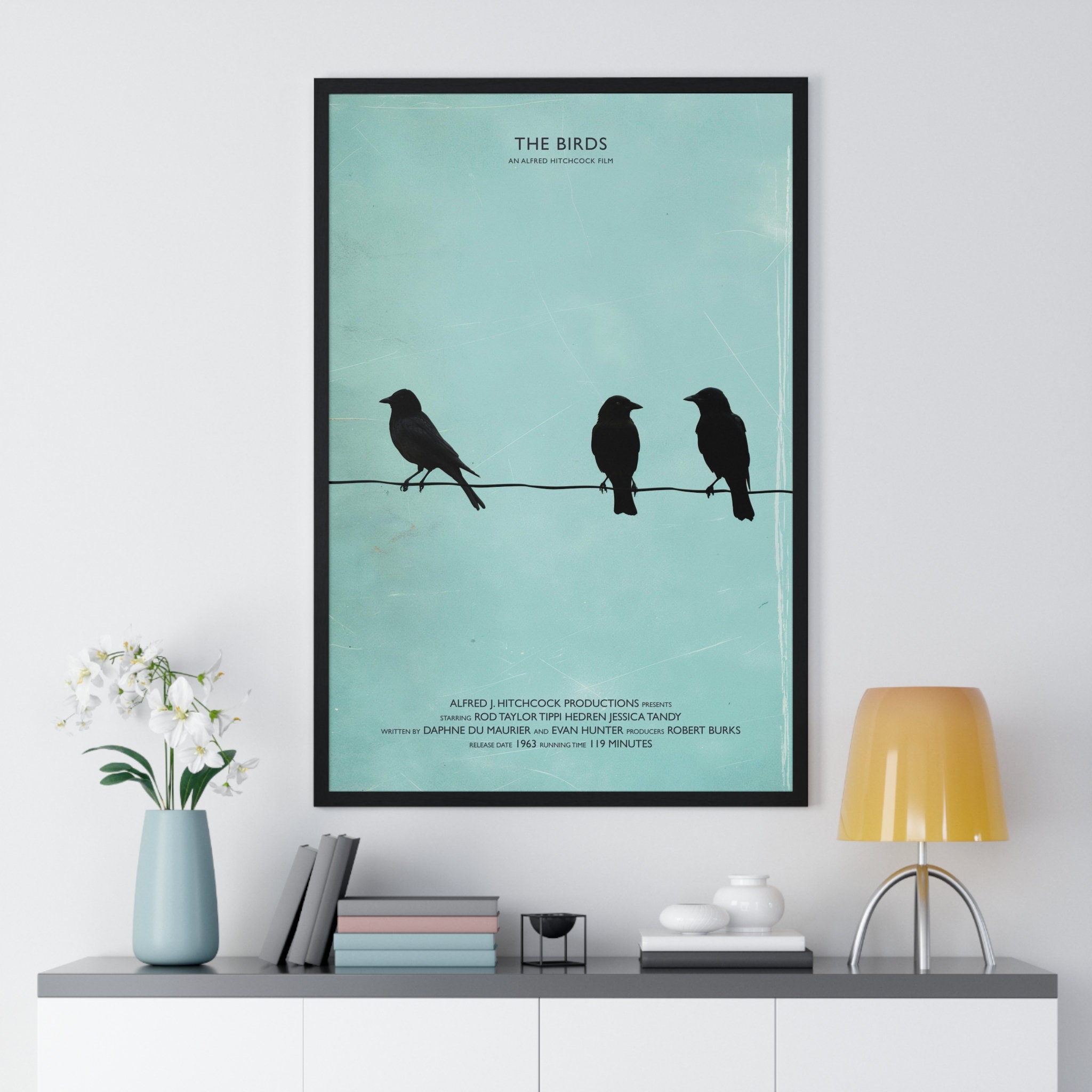 The Birds Movie Poster, Alfred Hitchcock Poster, Printable Wall Art ...