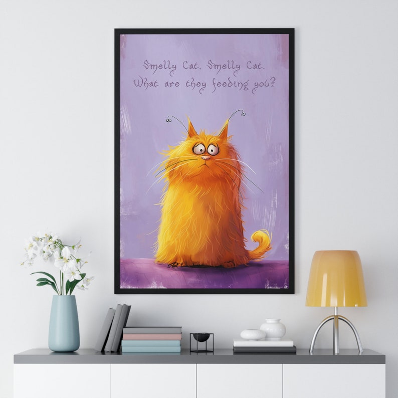 Smelly Cat Wall Poster, Friends TV Series Poster Minimalist, Printable ...