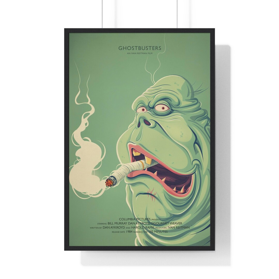 Ghostbusters Movie Poster, Slimer, Cult Movies, Printable Wall Art, Art ...