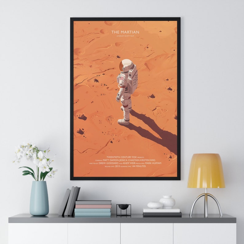 The Martian Movie Poster Digital Minimalist, Cult Movies Printable Wall ...