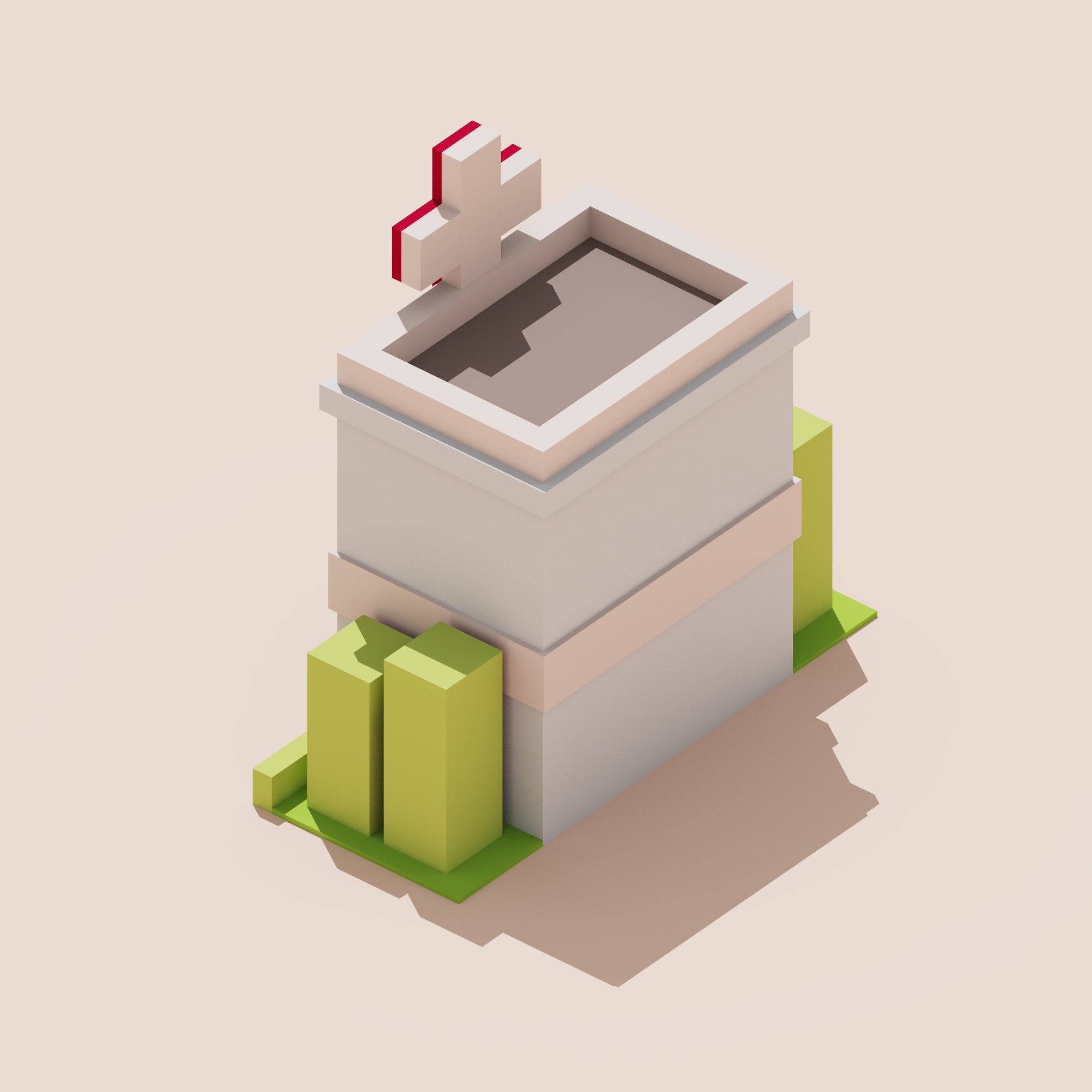 3D Pharmacy Voxel Model for 3D Print and Gaming, STL File, OBJ File ...