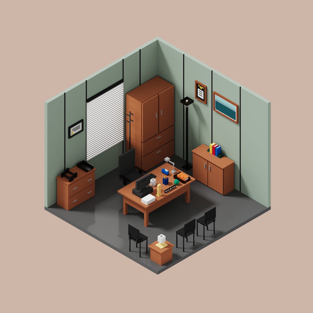 3D Michael Scott, Dunder Mifflin, the Office - Voxel Model for 3D Print ...