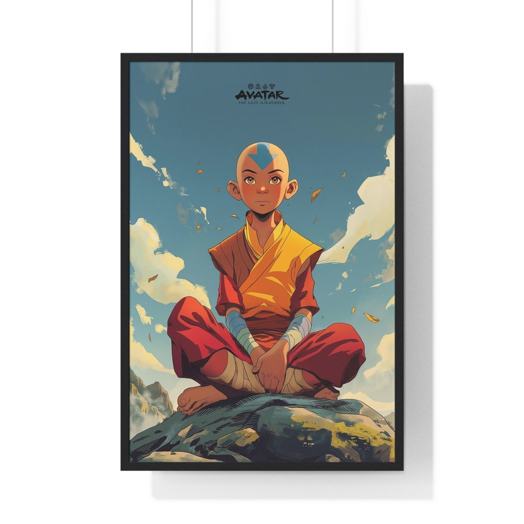 Aang Poster, Anime Poster, Art Print Download, Minimalist Movie Print ...