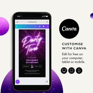 Party E-invitation E-INVITE TEMPLATE for an Animated Glitter Burst SMS ...