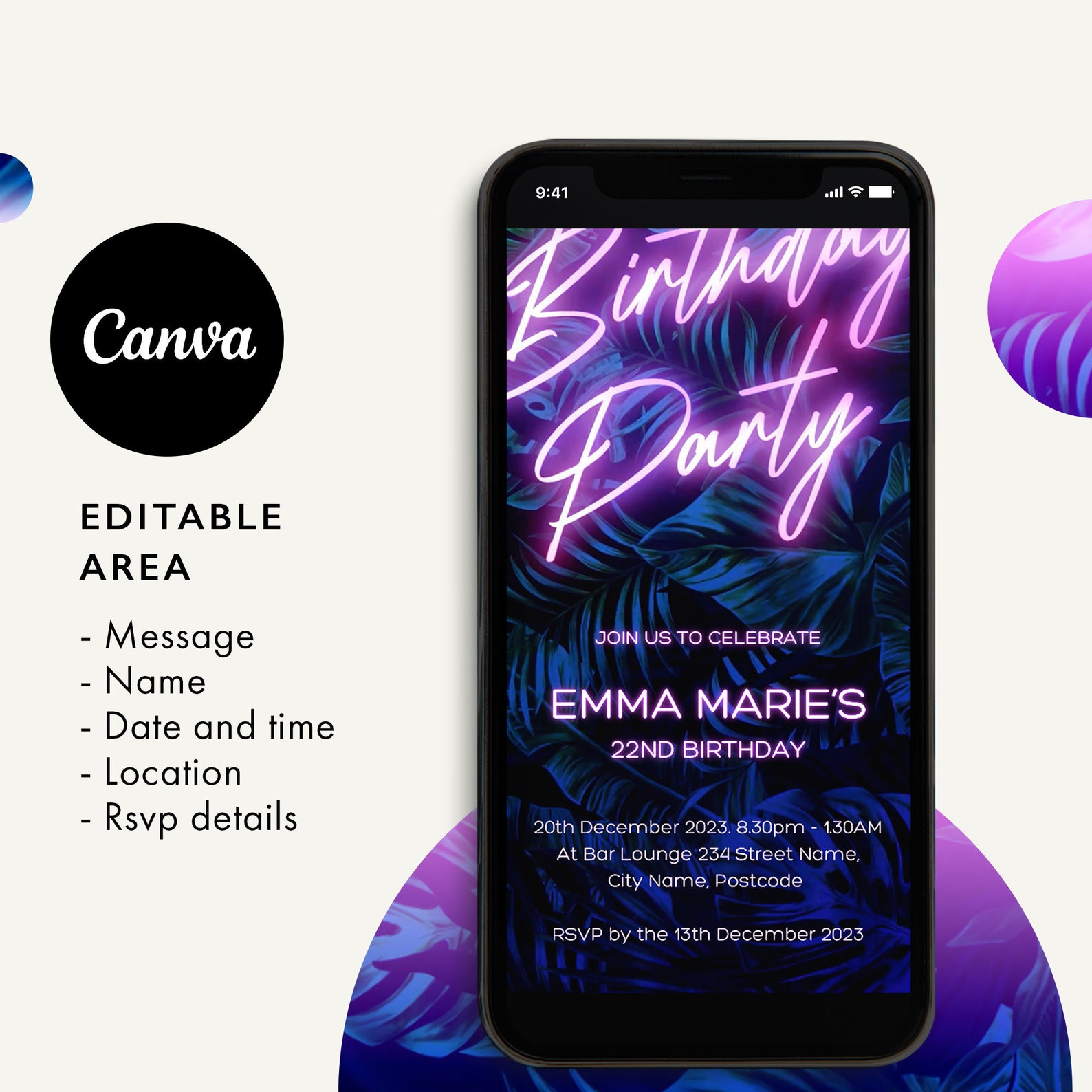 Evite Birthday Party Invitation, Club Tropicana Pool Party E-invite ...