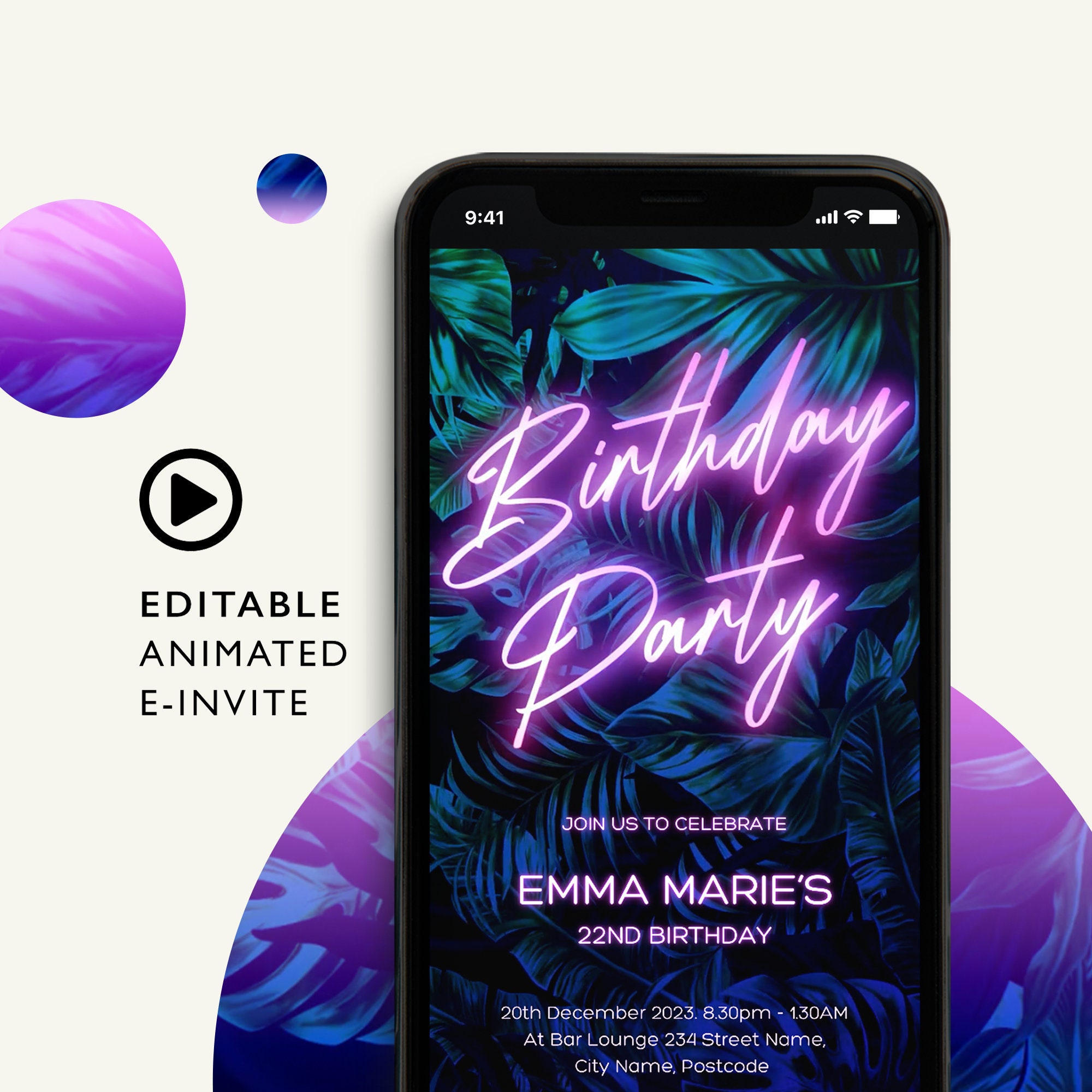 Evite Birthday Party Invitation, Club Tropicana Pool Party E-invite ...