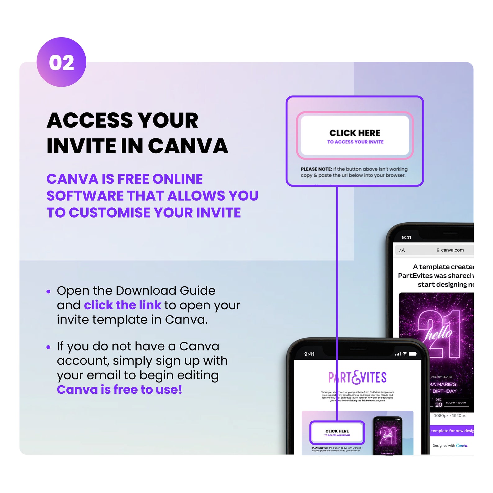 Animated 21st Birthday E-invite Template: Editable SMS Invitation - Etsy