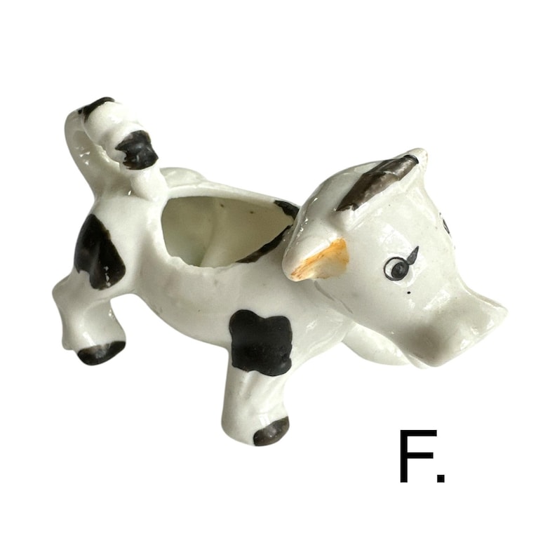 Vintage Porcelain Cow Creamers, Bull Milk Pourer, French Country Apilco ...
