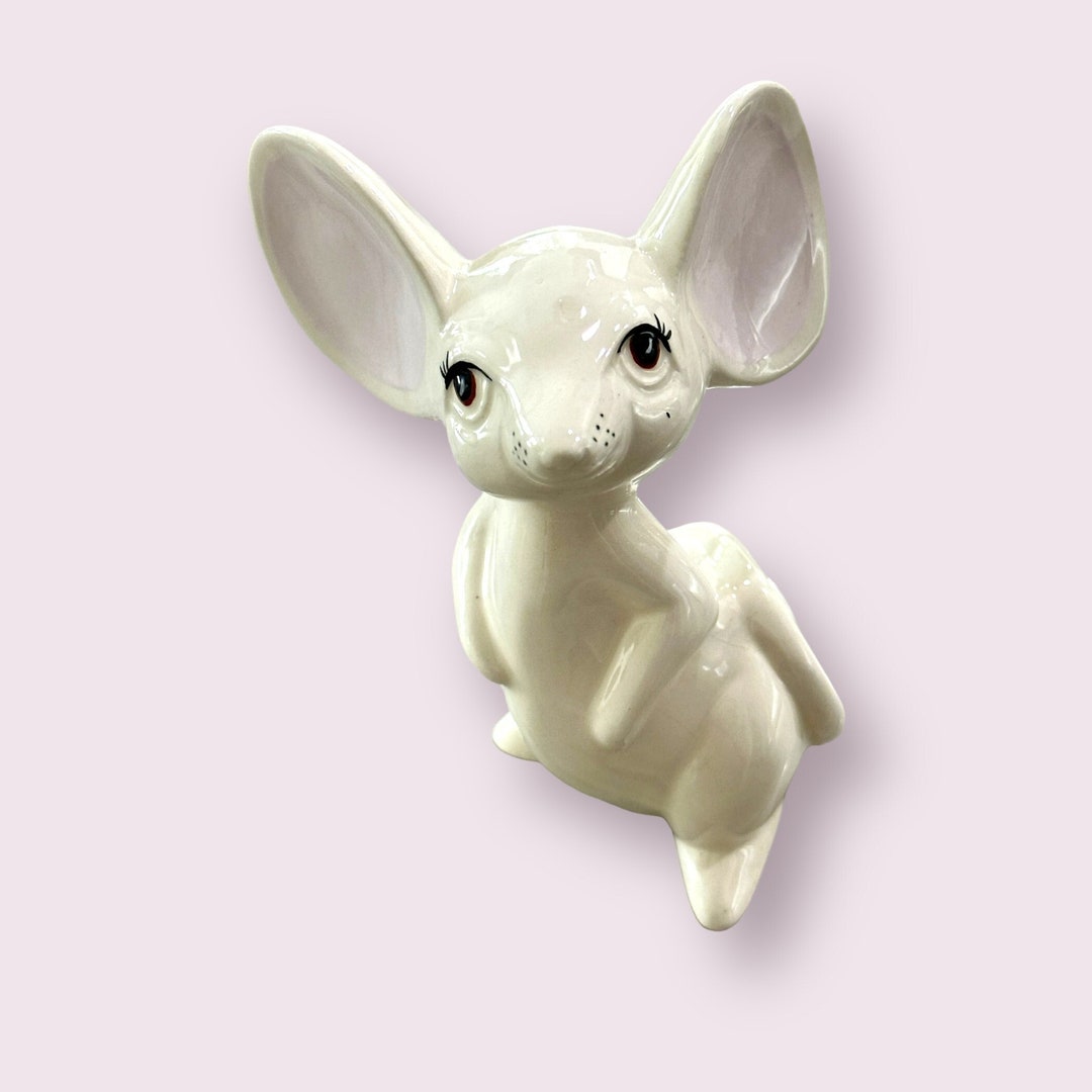 Vintage Mouse Figurine MCM Signed Porcelain Mouse Figurine ...