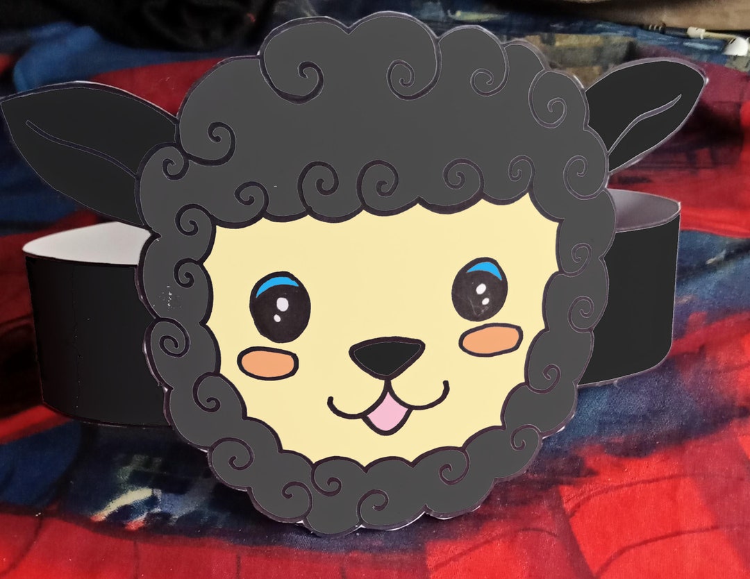 Black Sheep Paper Crown for Kids Animal Paper Crowns Sheep - Etsy