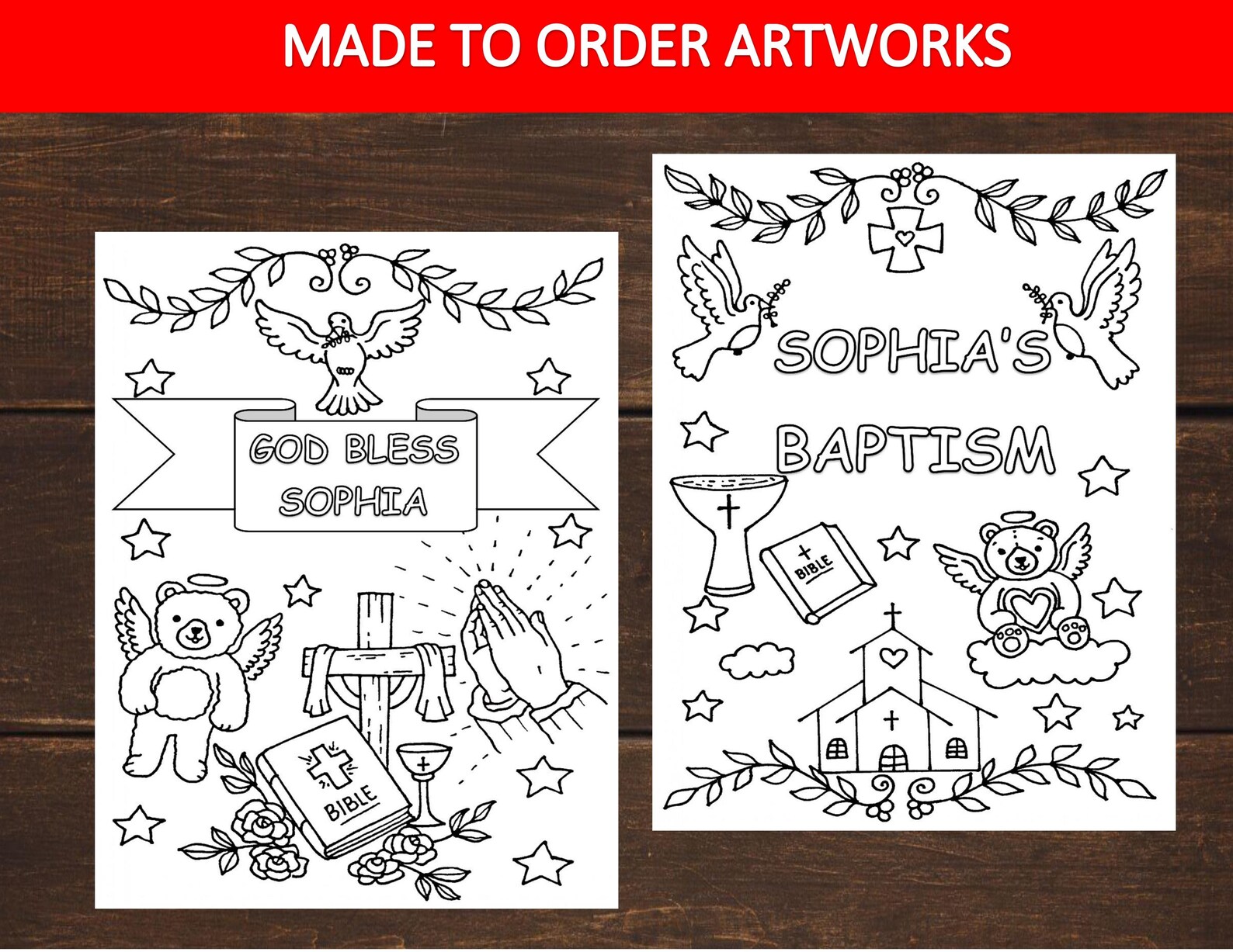 Baptism Coloring Pages for Kids, Christening Colouring Sheets - Etsy