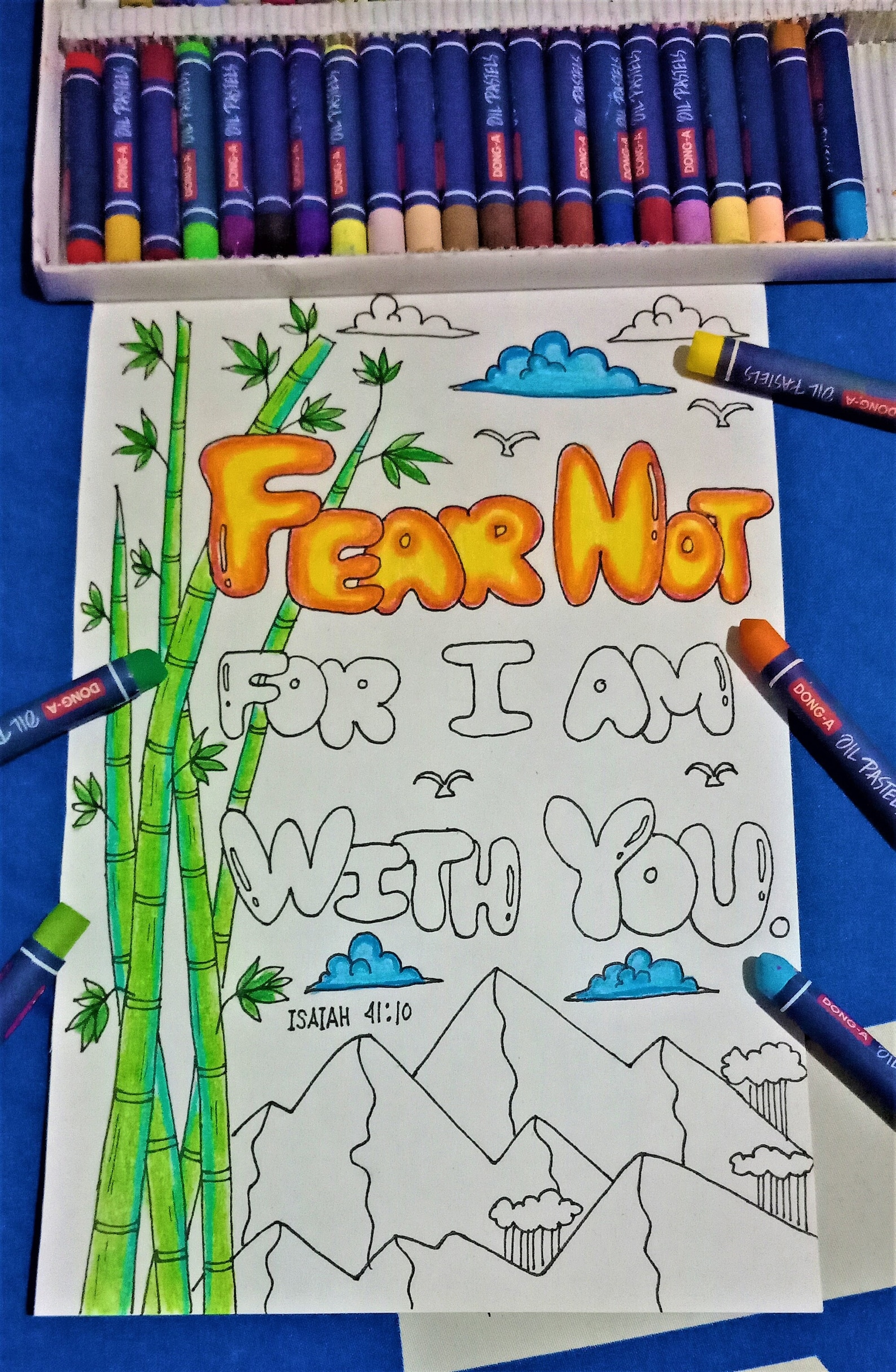 Bible Verse Coloring Page | Isaiah 41:10 | Verse Colouring Page | Fear ...