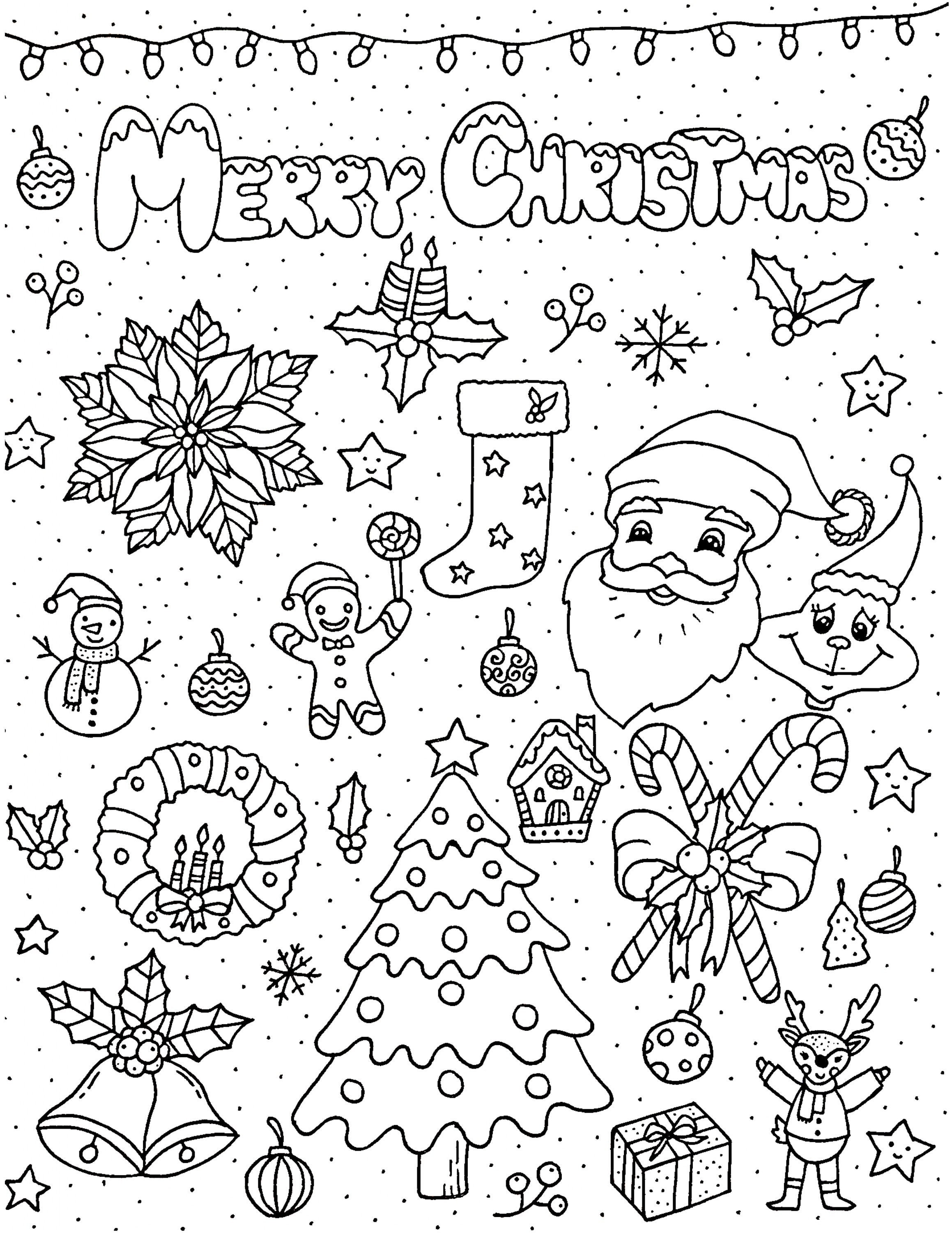 Christmas Coloring Page Printable Christmas Colouring Sheet - Etsy