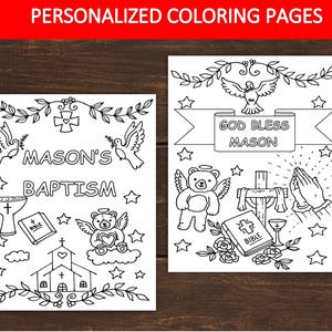 Baptism Coloring Pages for Kids, Christening Colouring Sheets - Etsy