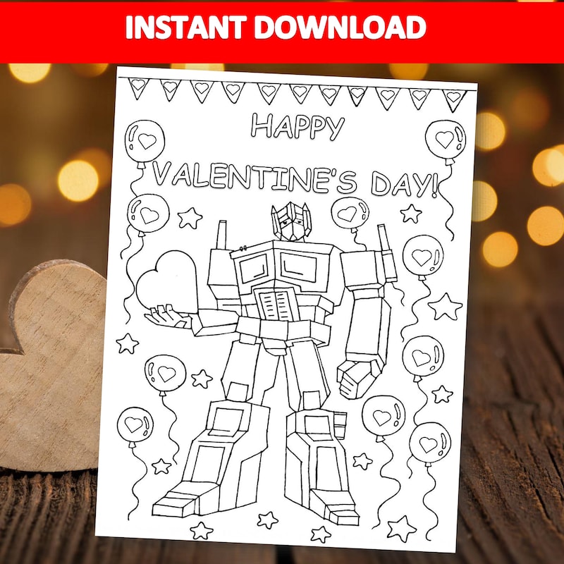 Transformers Valentine Cards - Etsy
