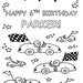 Personalized Race Car Birthday Coloring Pages (PDF Download) - Etsy
