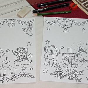 Baptism Coloring Pages for Kids, Christening Colouring Sheets - Etsy