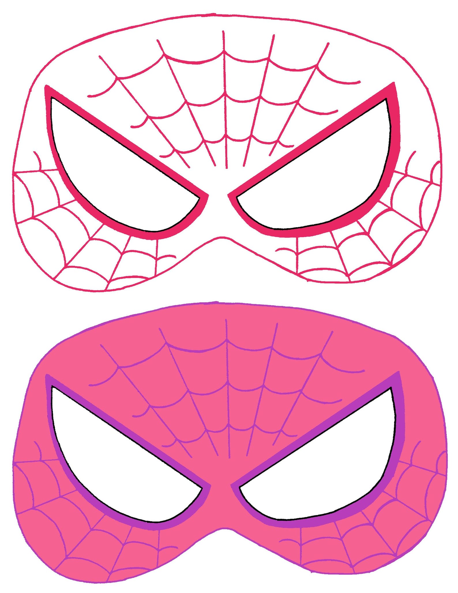 Spiderman Birthday Masks: Printable Superhero Party Favors (set of 4 ...