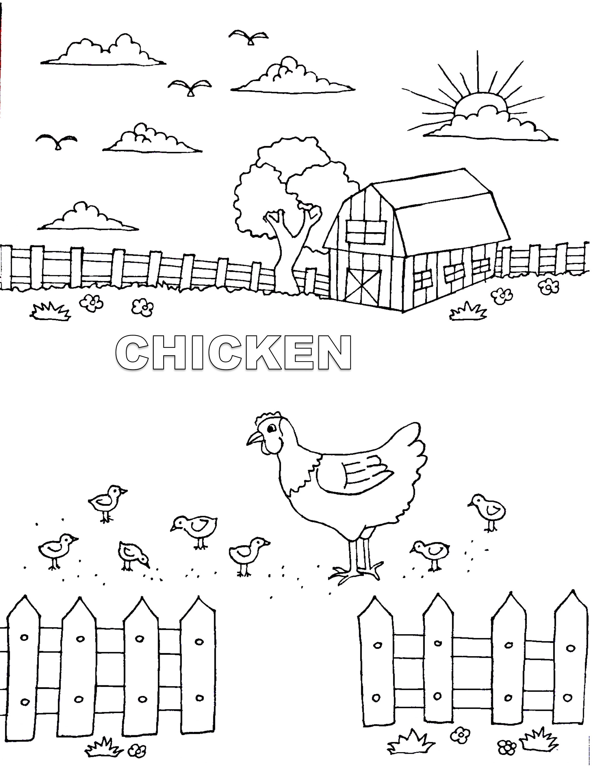 Farm Animals Coloring Pages for Kids Kindergarten Colouring Pages ...