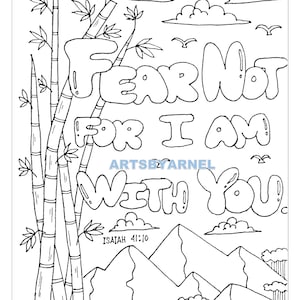 Isaiah 41:10 Bible Verse Coloring Page | Printable Art (PDF & JPG) - Etsy